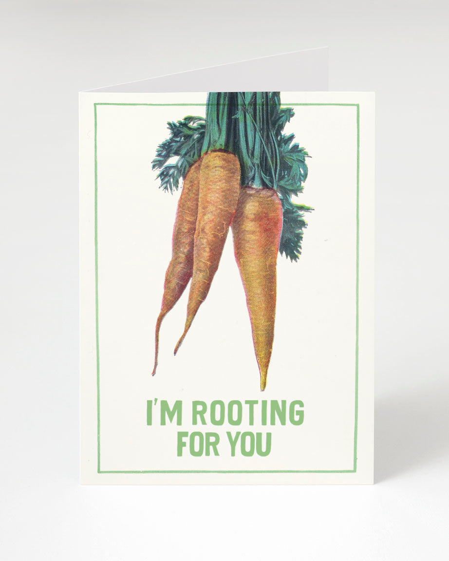 I'm Rooting For You - Carrot Greeting Card | Cognitive Surplus