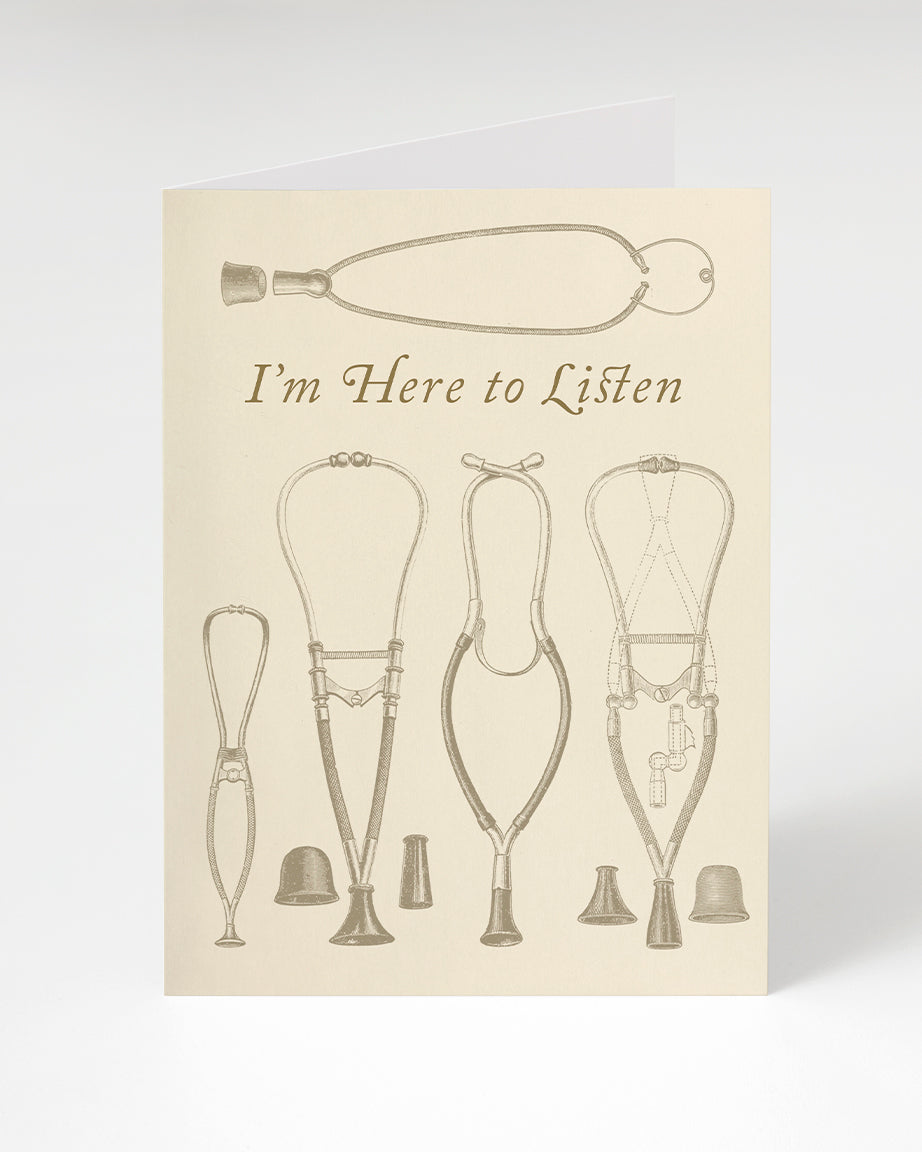 Stethoscope Here to Listen Greeting Card – Cognitive Surplus