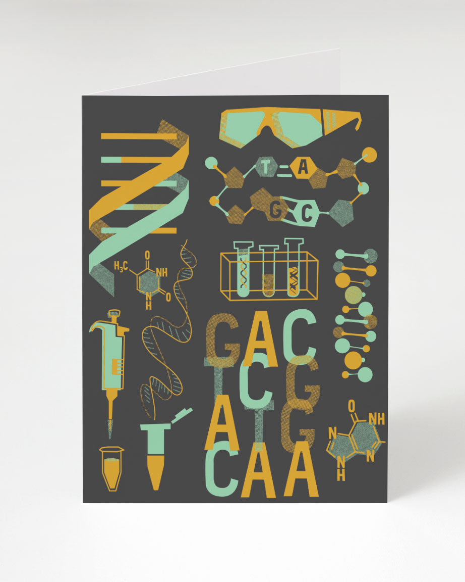 Retro DNA Greeting Card - Graduation Card | Cognitive Surplus