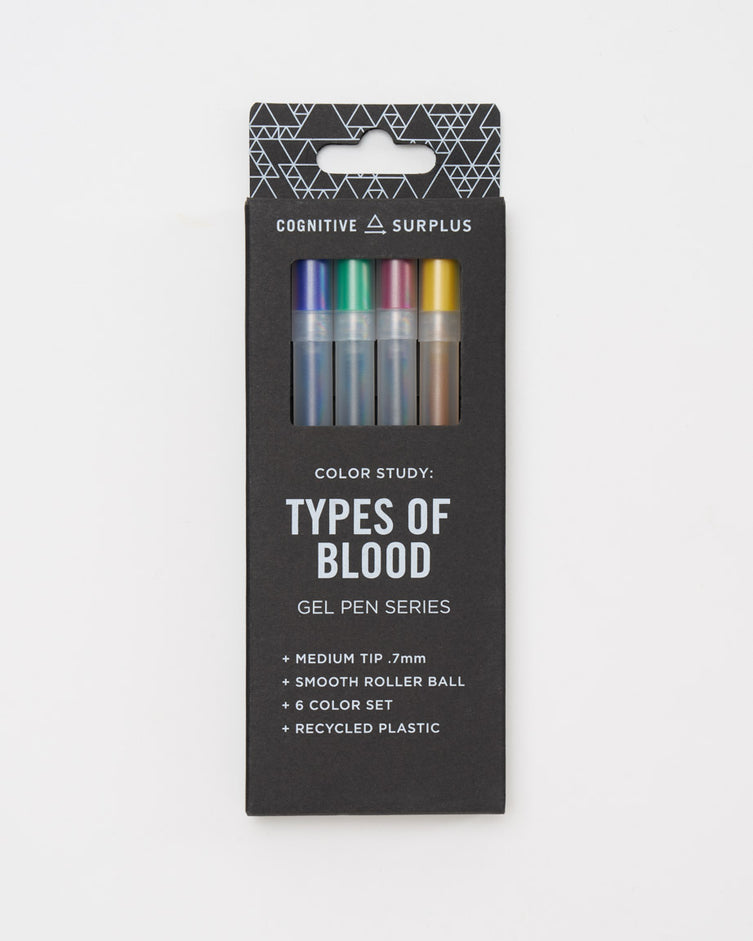 Types of Blood Gel Pens (Pack of 6) – Cognitive Surplus
