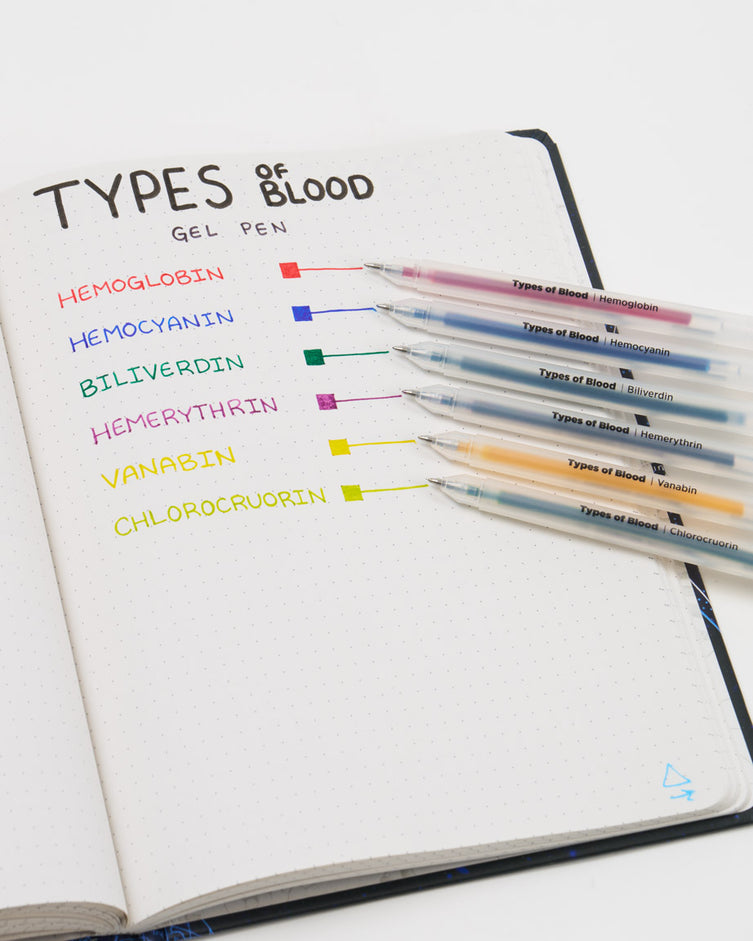 Types of Blood Gel Pens (Pack of 6) – Cognitive Surplus