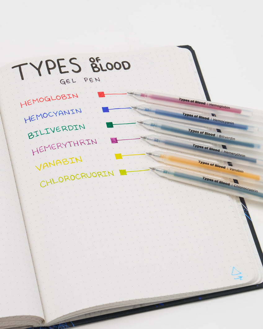 Types of Blood Gel Pens (Pack of 6) – Cognitive Surplus