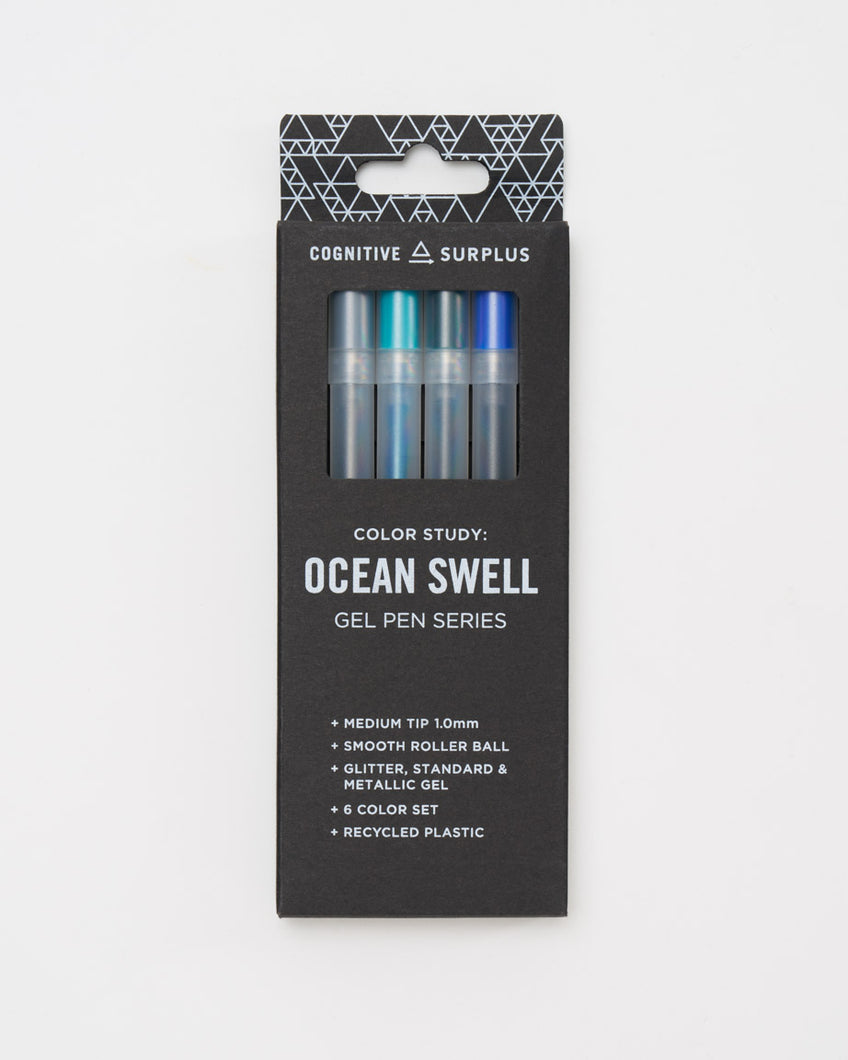 Ocean Swell Gel Pens (Pack of 6) – Cognitive Surplus
