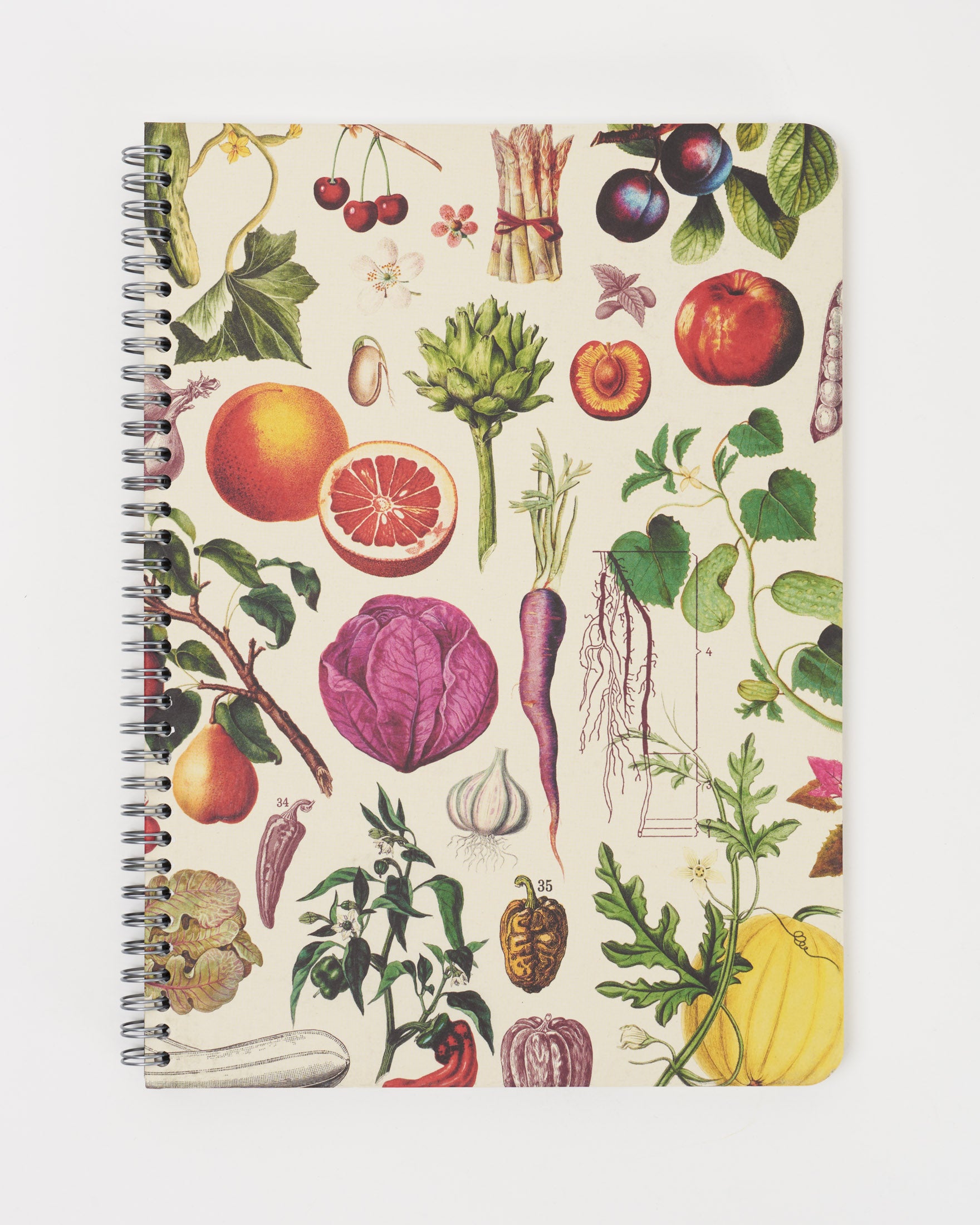 Farmer's Market Fruits & Veggies Spiral Notebook | Cognitive Surplus