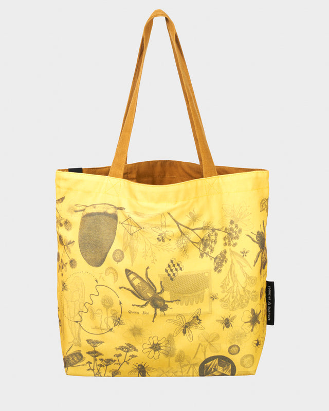 Honey Bee Shoulder Tote Bag | Reversible Tote – Cognitive Surplus