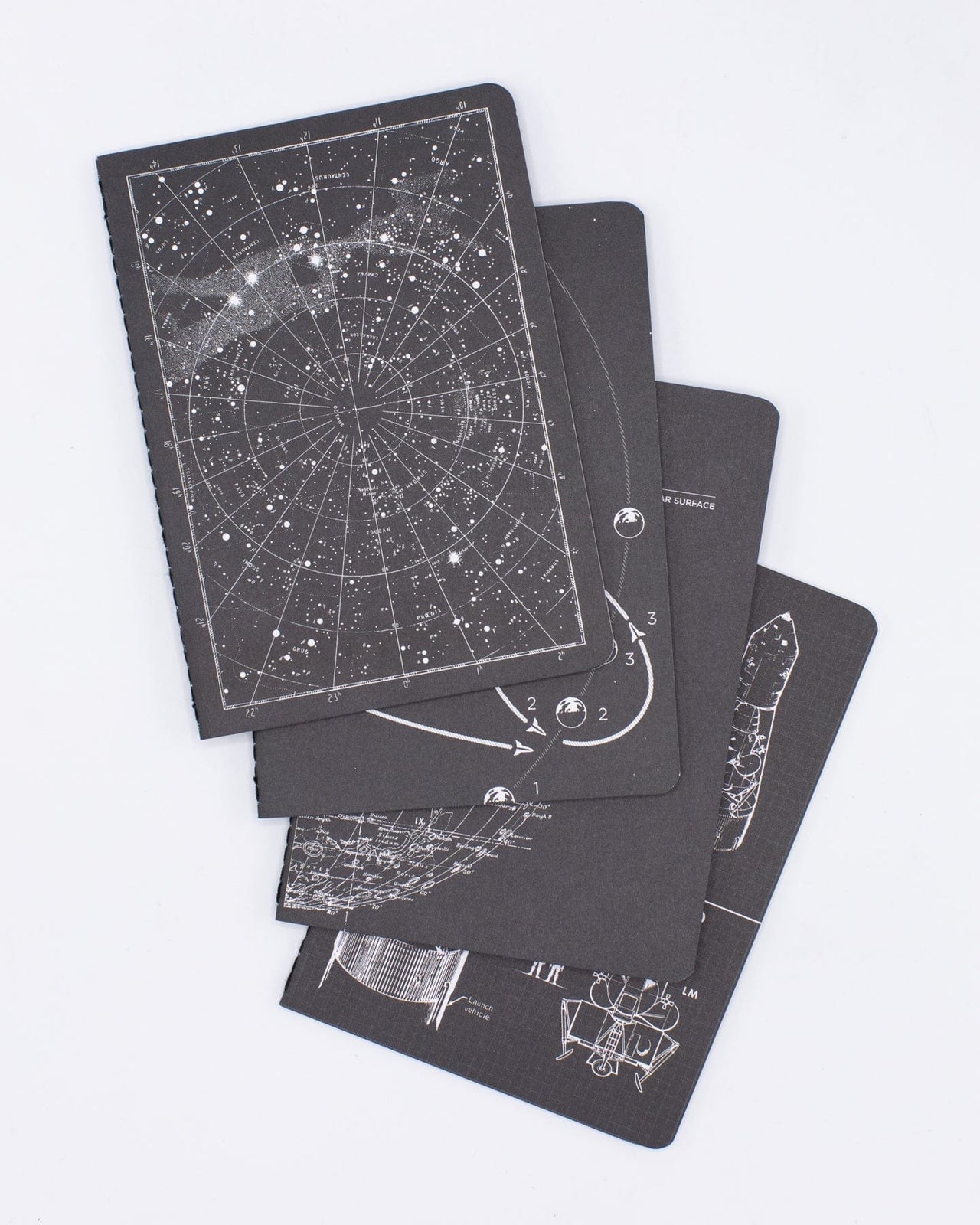 Space Pocket Notebooks Set of 4 | Star Map Print – Cognitive Surplus