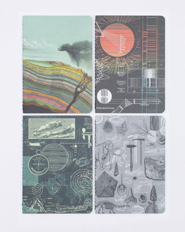 Natural History Pocket Notebooks Set of 4 | Geology Gift – Cognitive ...