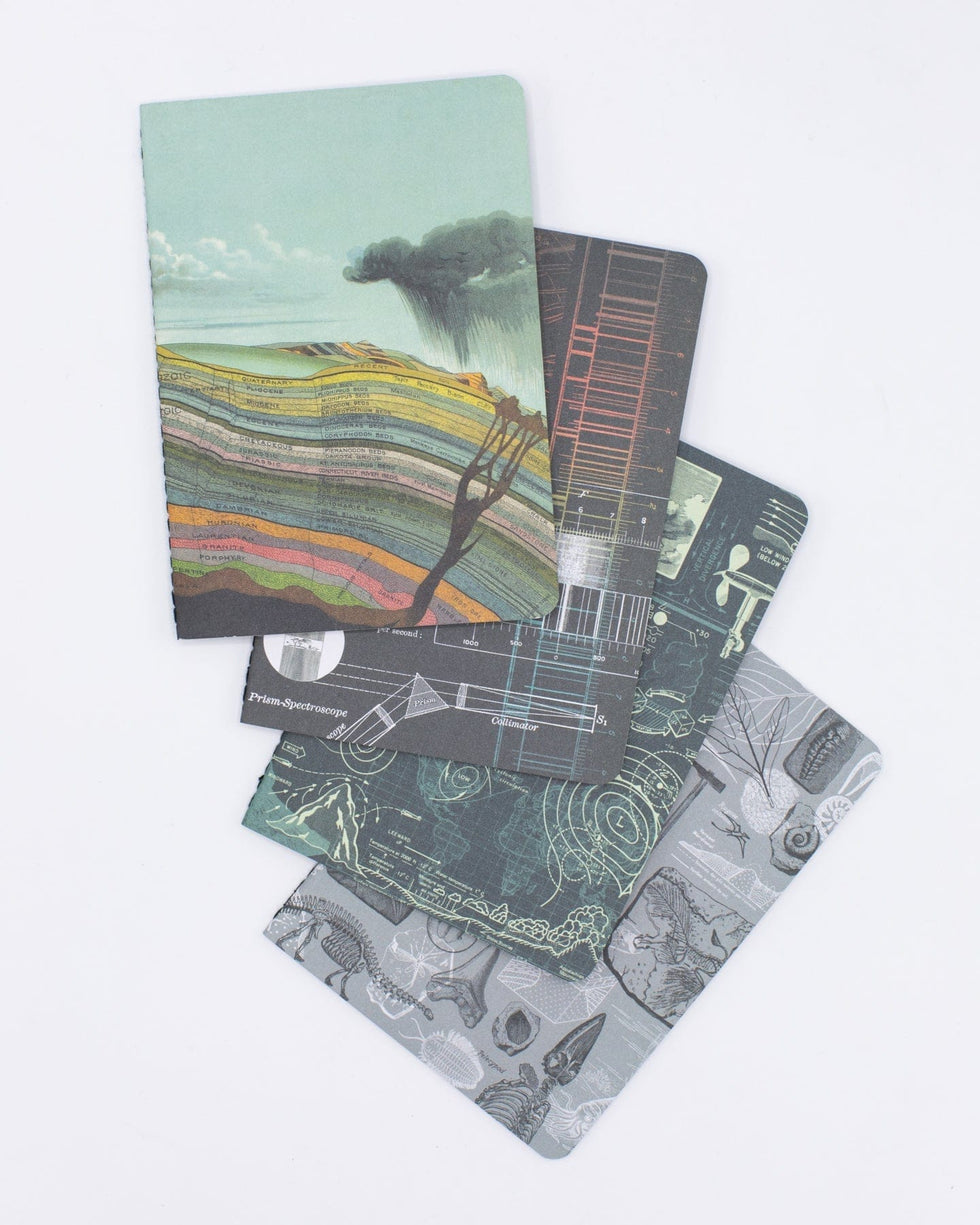 Natural History Pocket Notebooks Set of 4 | Geology Gift – Cognitive ...