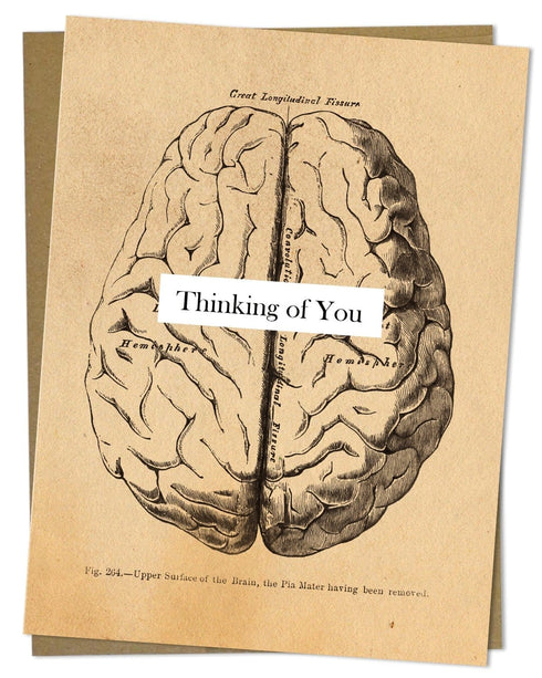 Brain: Thinking of You Greeting Card - Medical Illustration Card ...